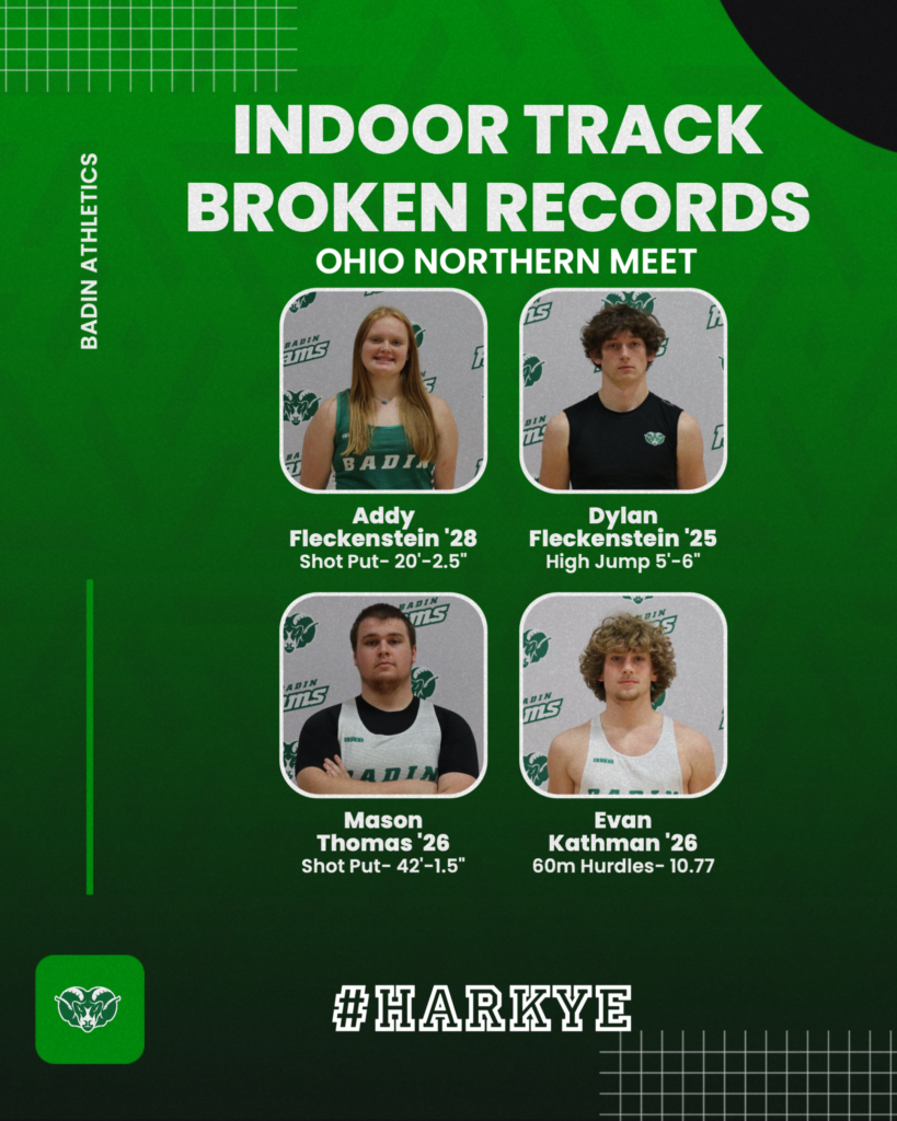 4 Indoor Track Records Broken - Badin Athletics